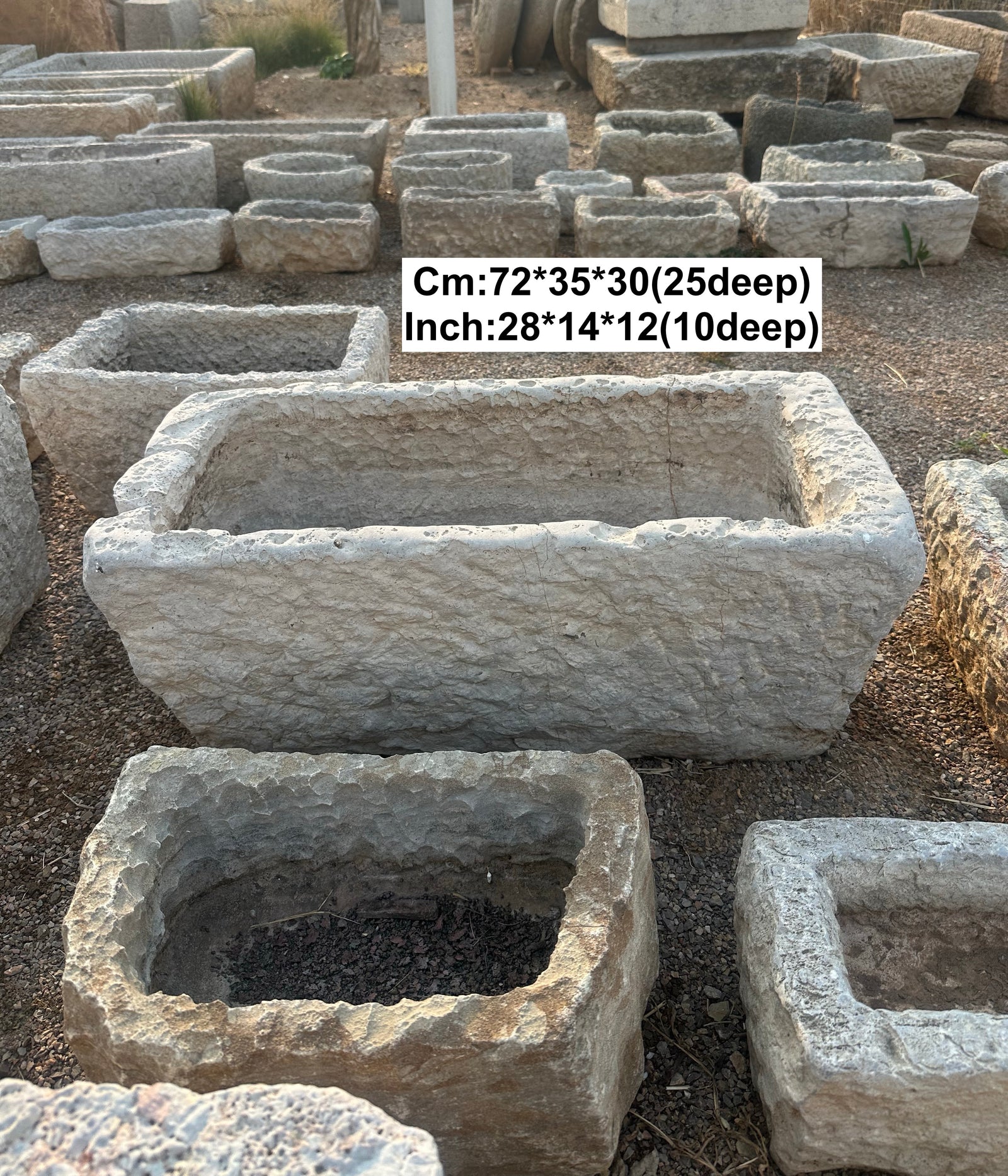 Limestone Troughs - Multiple Shapes – Queena Clay