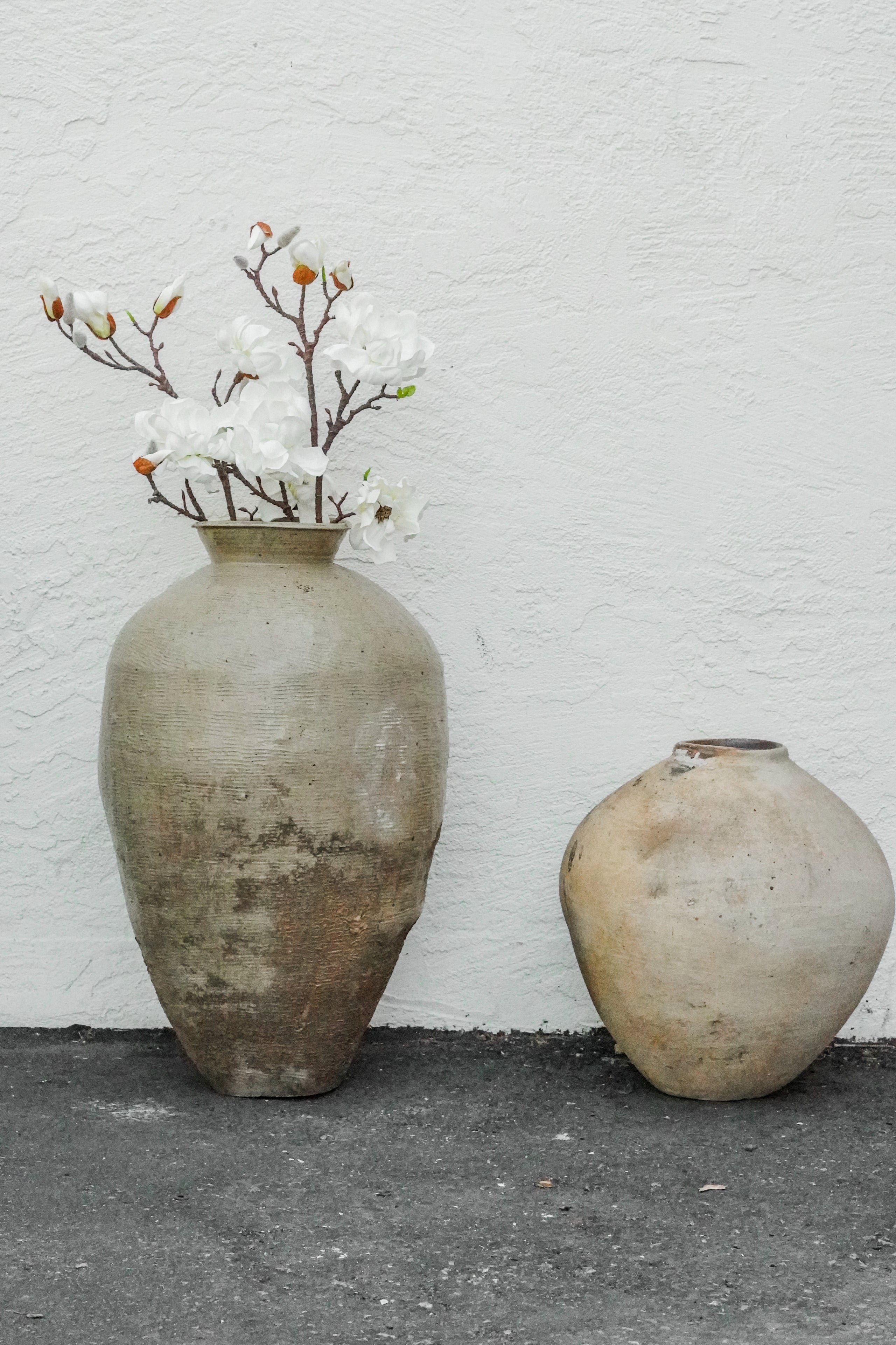 Large Vintage Rustic Ceramic Pot, Wabi-Sabi Vessel, Farmhouse Planter ...